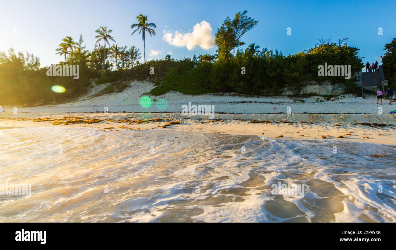 Horseshoe Bay Beach and Deep Bay Beach in Hamilton, Bermuda Stock Photo ...