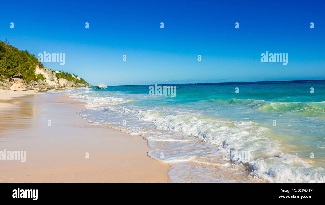 Horseshoe Bay Beach and Deep Bay Beach in Hamilton, Bermuda Stock Photo ...