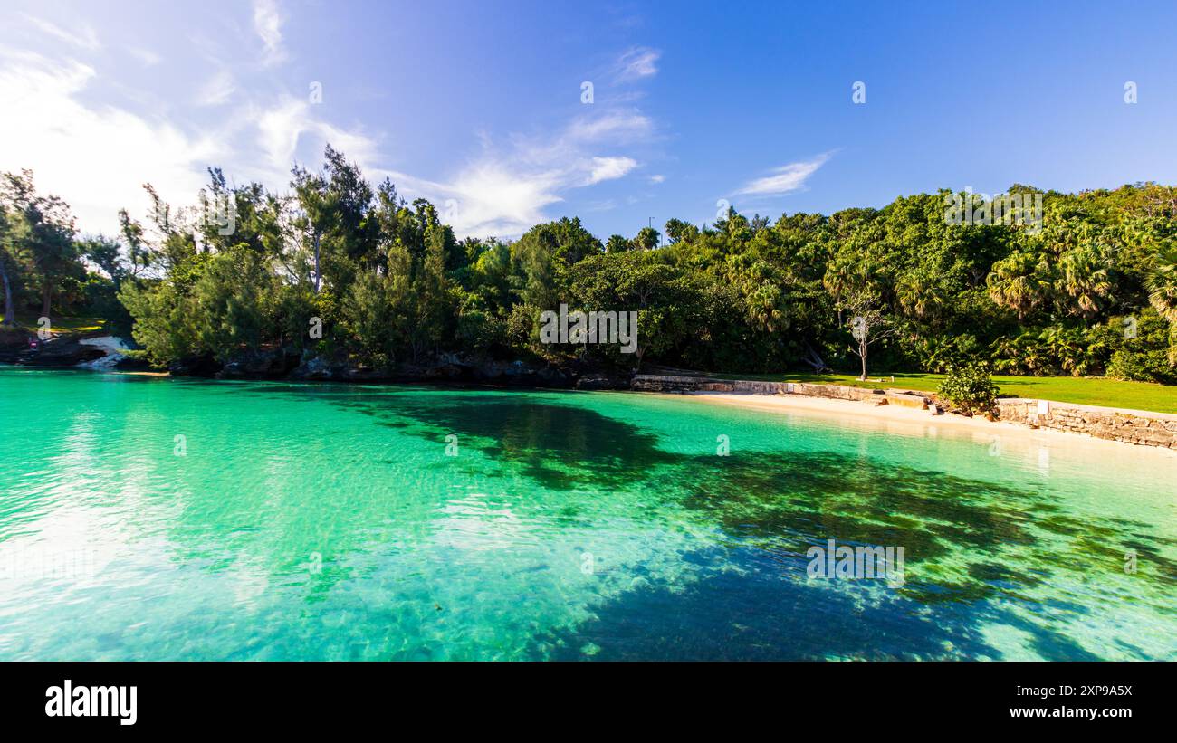 Horseshoe Bay Beach and Deep Bay Beach in Hamilton, Bermuda Stock Photo ...