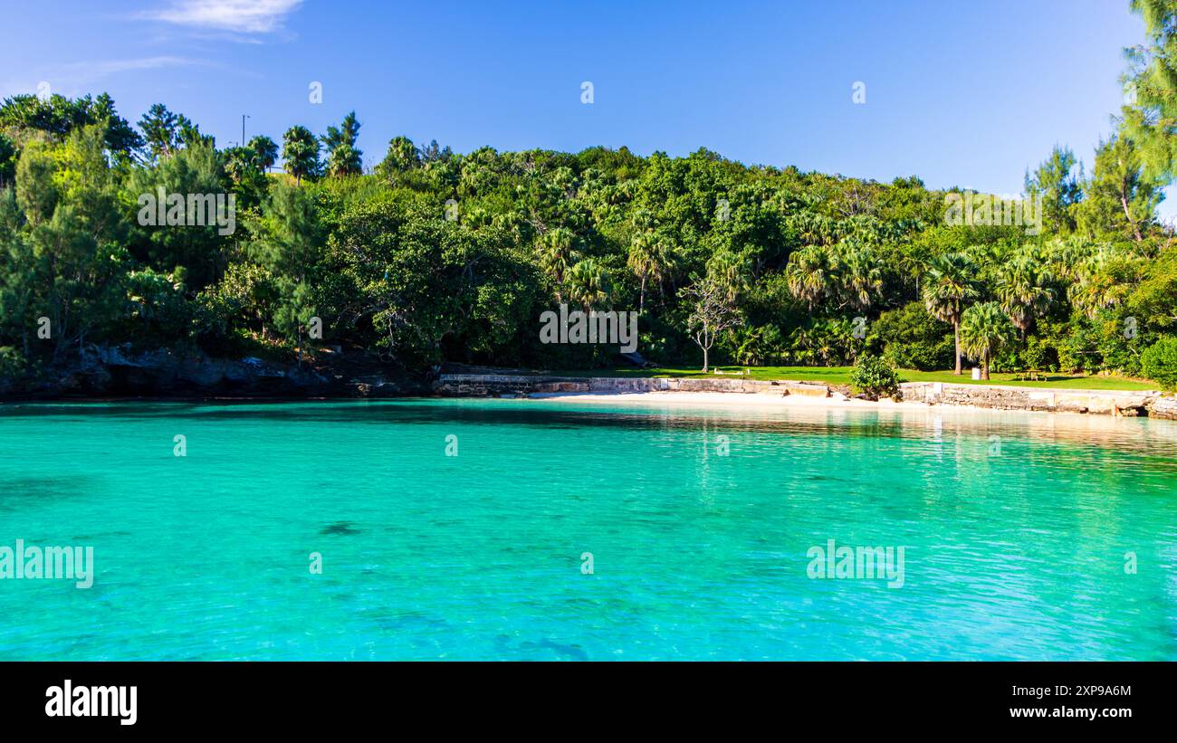 Horseshoe Bay Beach and Deep Bay Beach in Hamilton, Bermuda Stock Photo ...