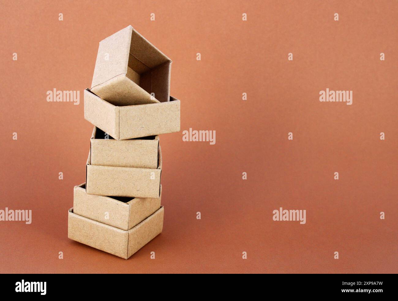 Handmade gift box with pink card Stock Photo - Alamy