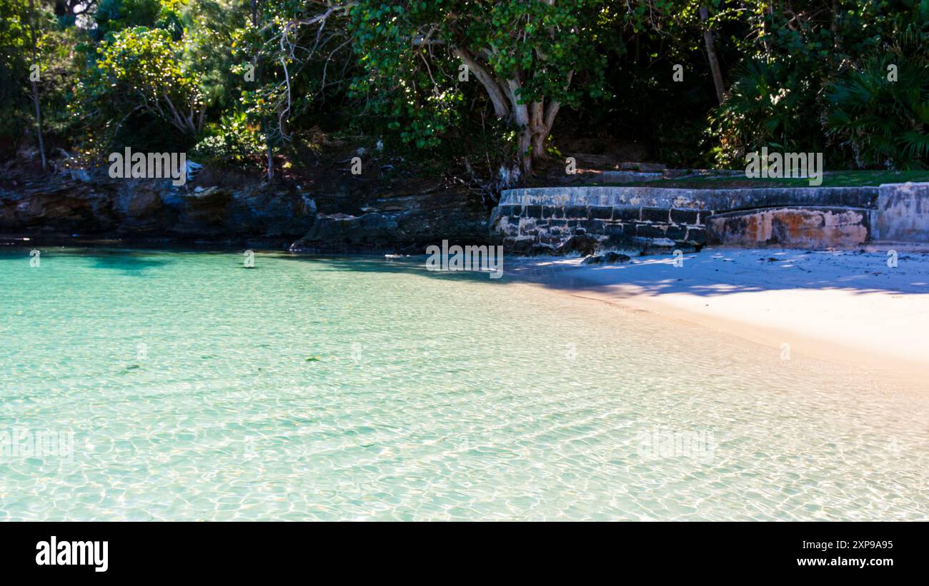 Horseshoe Bay Beach and Deep Bay Beach in Hamilton, Bermuda Stock Photo ...