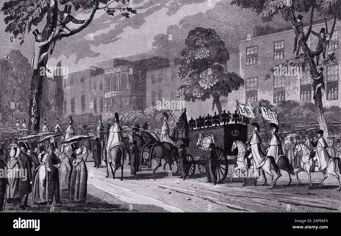 The funeral procession of Queen Caroline, consort of King George IV ...