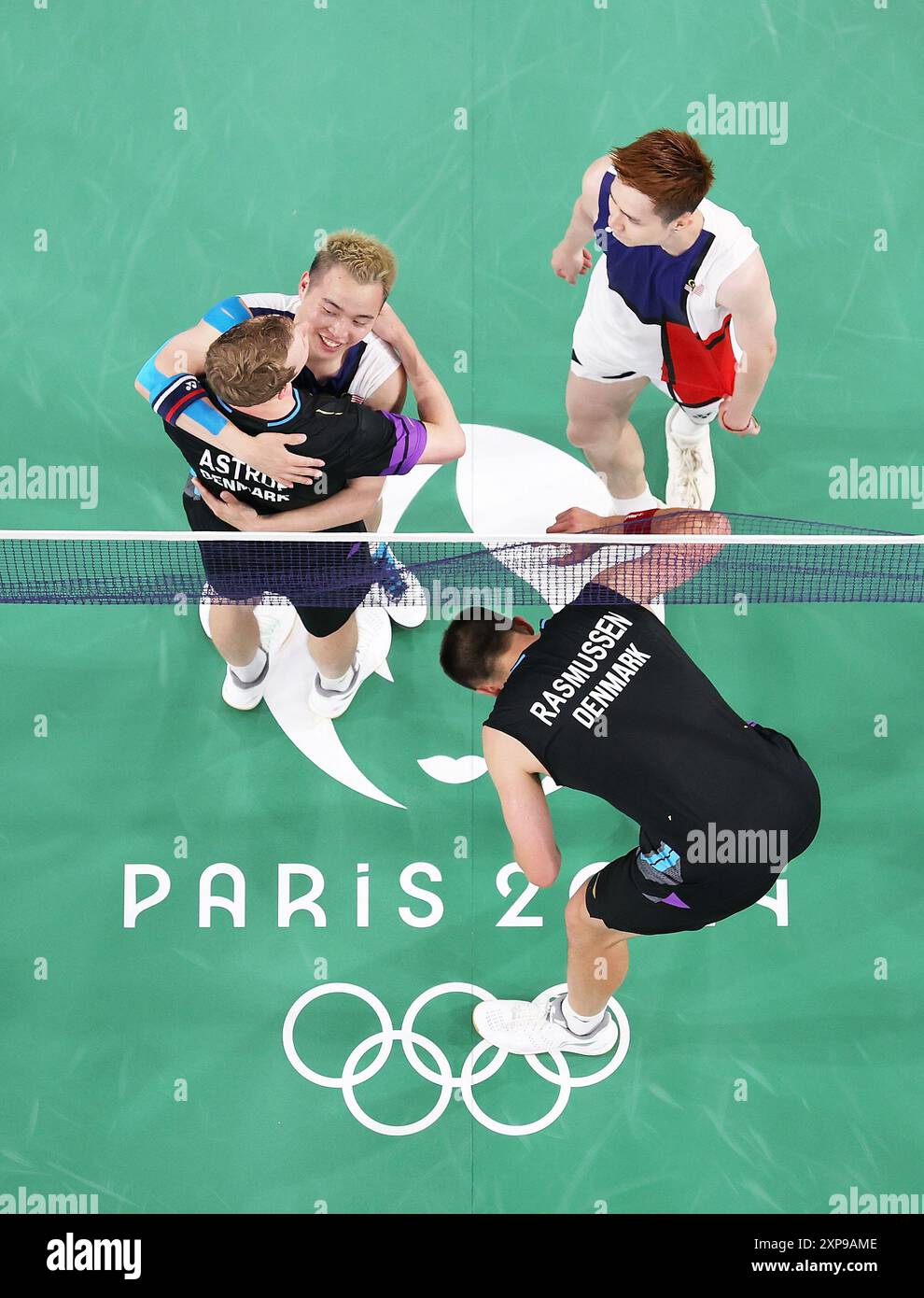 Paris, France. 4th Aug, 2024. Aaron Chia (2nd L)/Wooi Yik Soh of ...