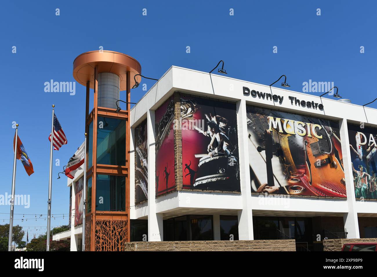 DOWNEY, CALIFORNIA - 28 JULY 2024: The Downey Theatre, at the Civic ...