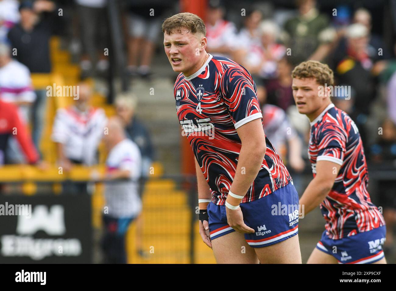 Dewsbury, England - 4th August 2024 -Ellis LIngard of Wakefield Trinity ...