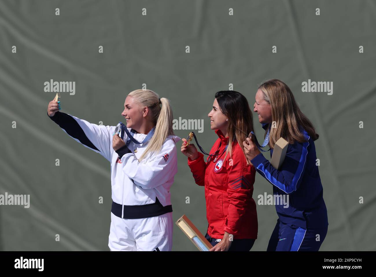 Chateauroux, France. 4th Aug, 2024. Gold medalist Francisca Crovetto ...