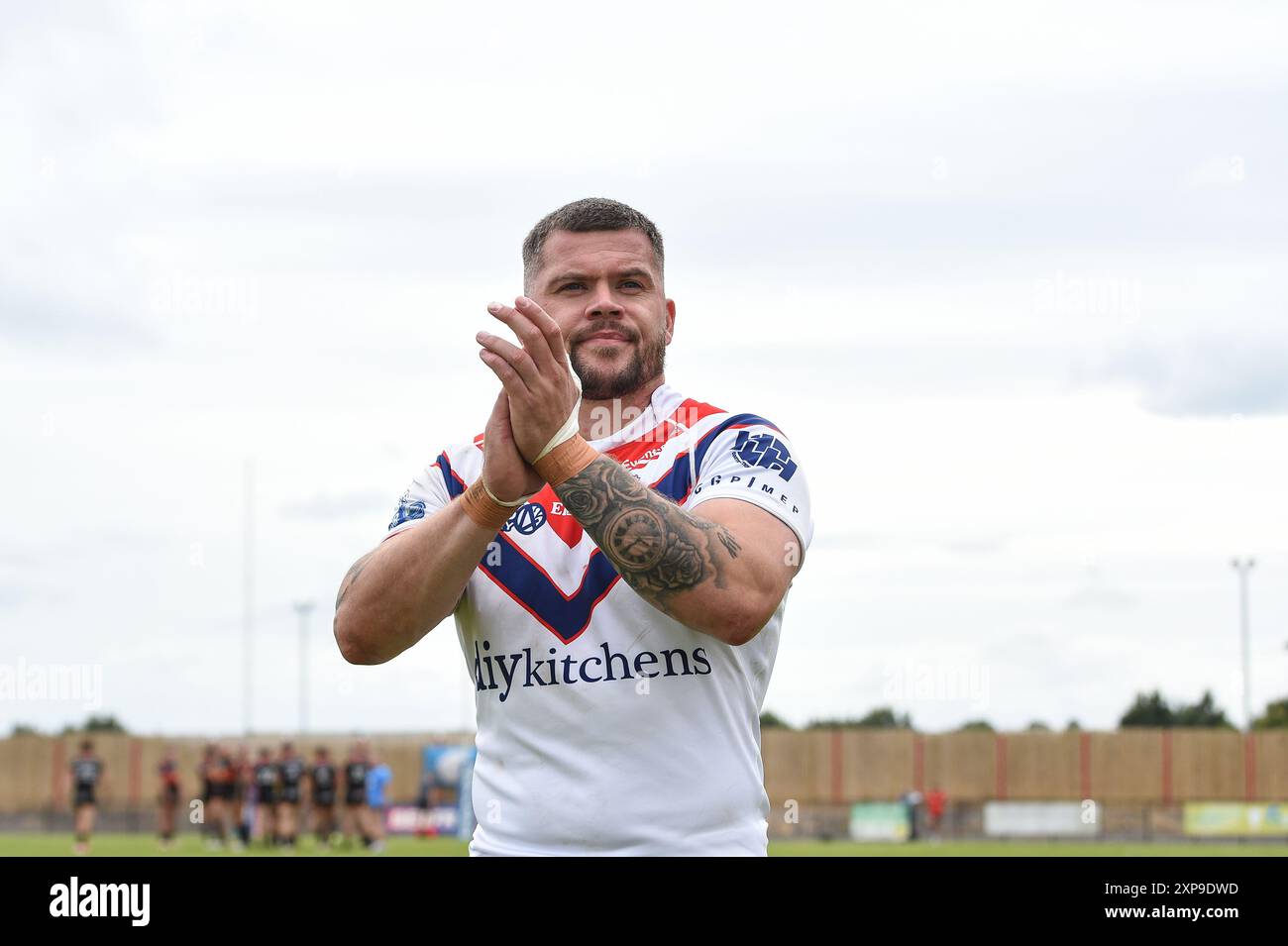 Dewsbury, England - 4th August 2024 - Wakefield Trinity's Liam Hood ...
