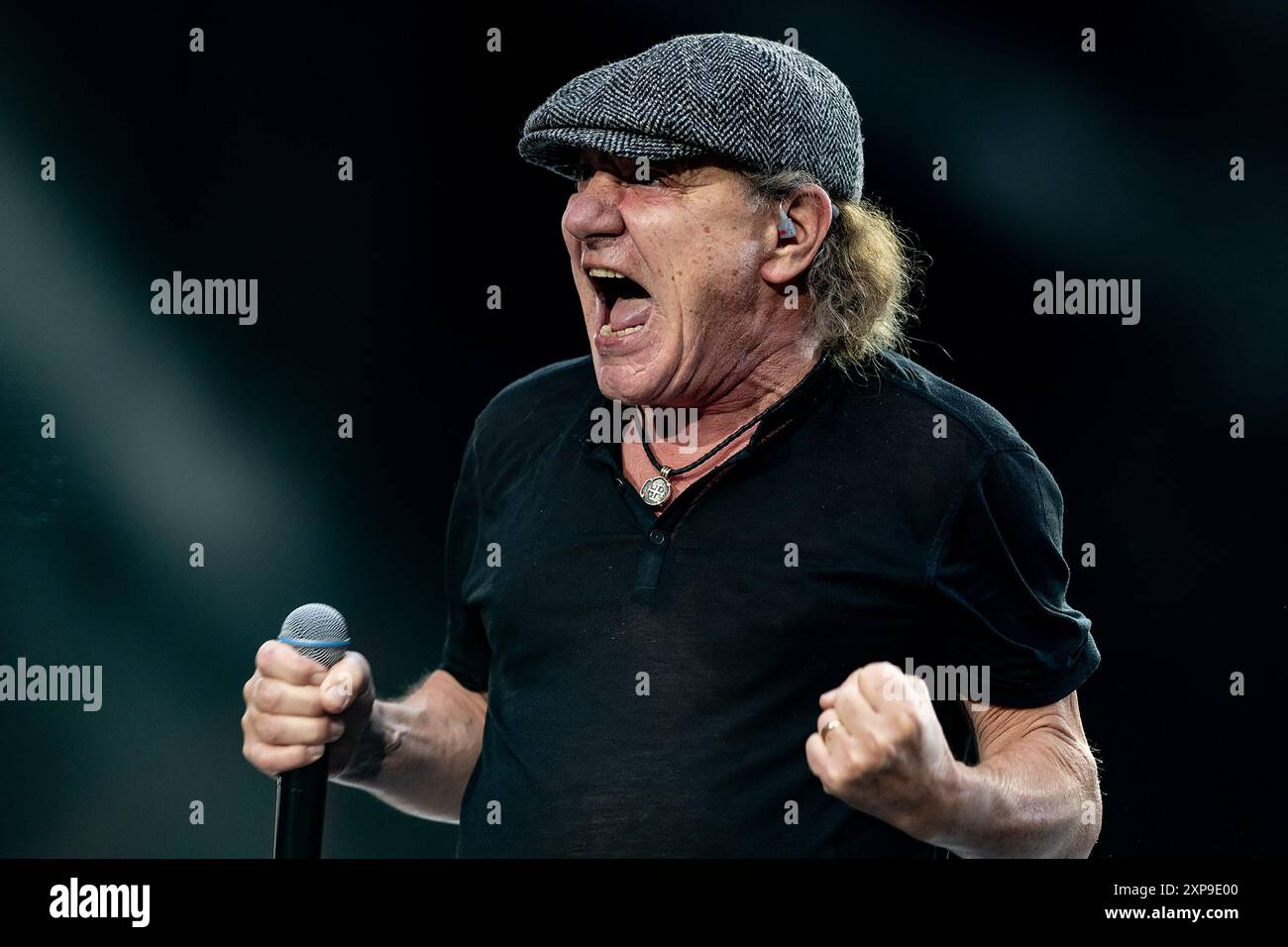 LONDON, ENGLAND: AC/DC perform at Wembley Stadium during their Power Up World Tour. Featuring ...