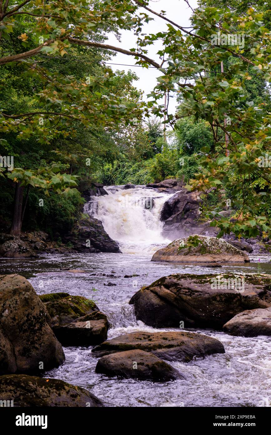 Stunning Waterfall with Lots of Rocks Stock Photo - Alamy