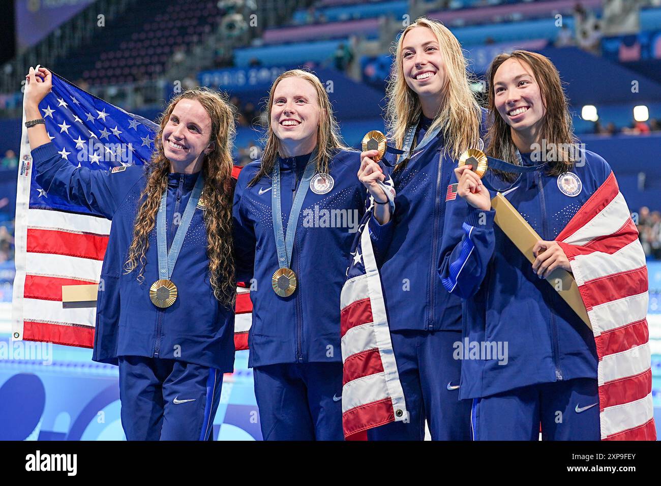 Nanterre, France. 04th Aug, 2024. NANTERRE, FRANCE - AUGUST 4: L-R ...