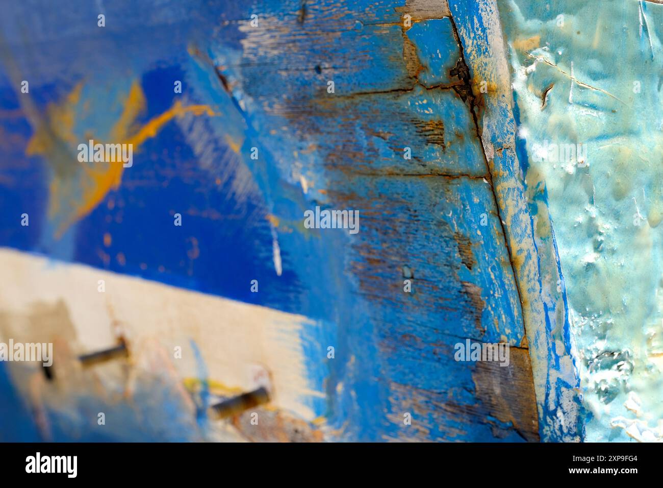 Close-up of fishing boat hull in Favignana Harbour, Sicily, Italy Stock ...