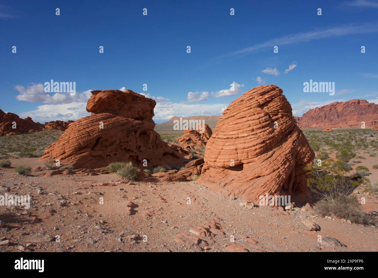 Sandstone beehive rock formations, examples of wind erosion, in Valley ...
