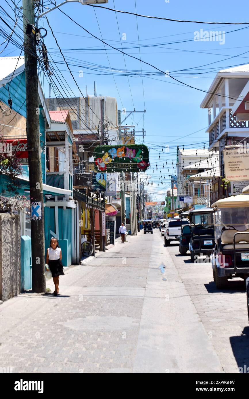 Caramba! restaurant on the left of the image and other businesses along ...