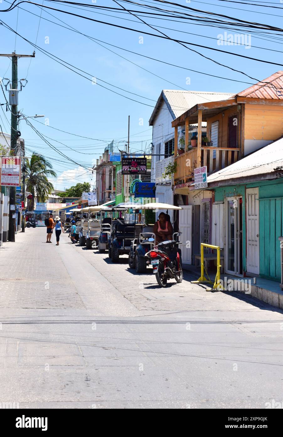 Pescador Drive, aka Middle Street, in Downtown San Pedro on Ambergris ...