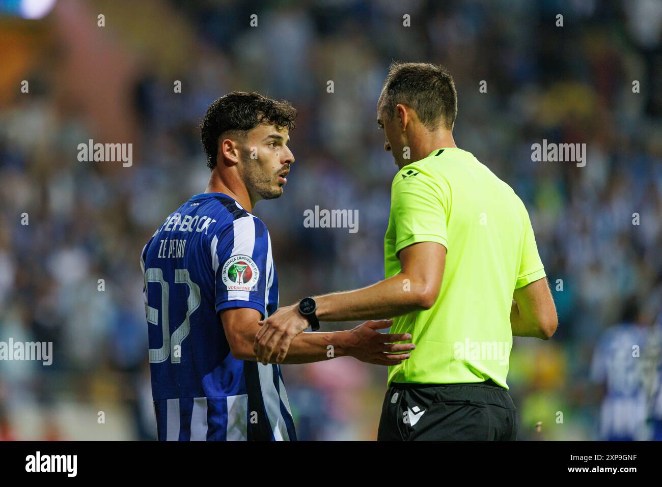 Ze Pedro, Joao Pinheiro during Supertaca Candido de Oliveira 2024 game between teams of Sporting ...