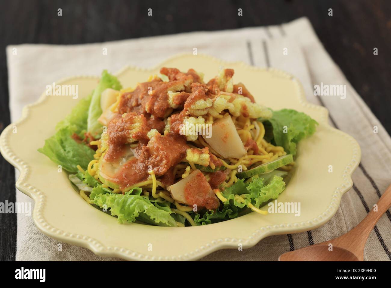 Rujak Juhi, Shredded Cuttlefish Topping Vegetable Salad from Jakarta ...