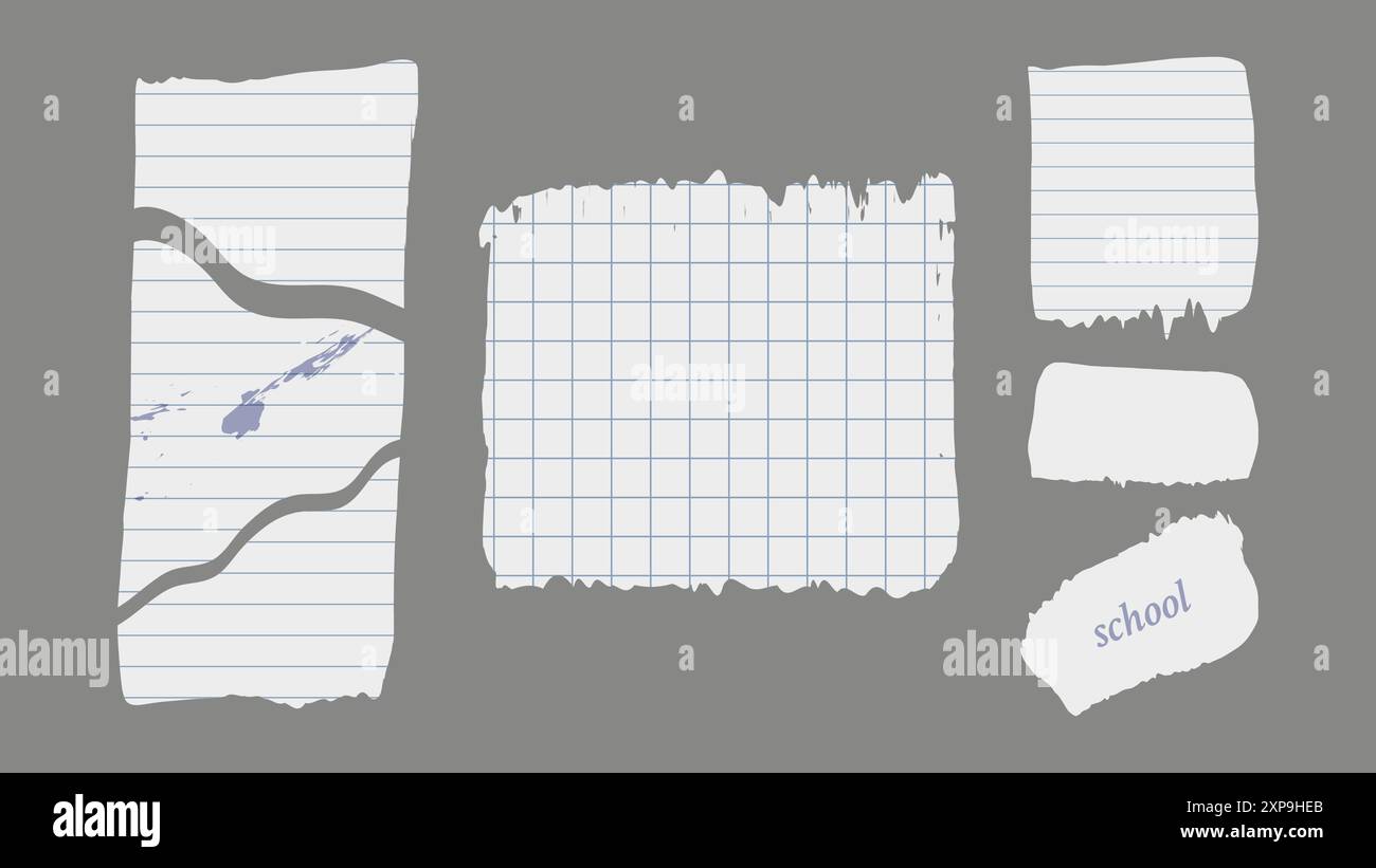 Paper and Elements scrapbooking Old torn crumpled. Torn sheets ...