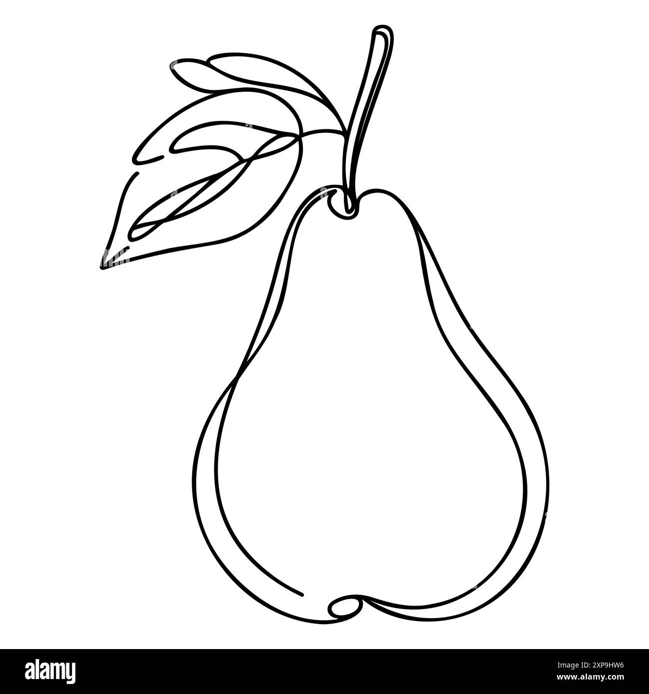 One line pear design. Hand drawn minimalism style vector illustration ...