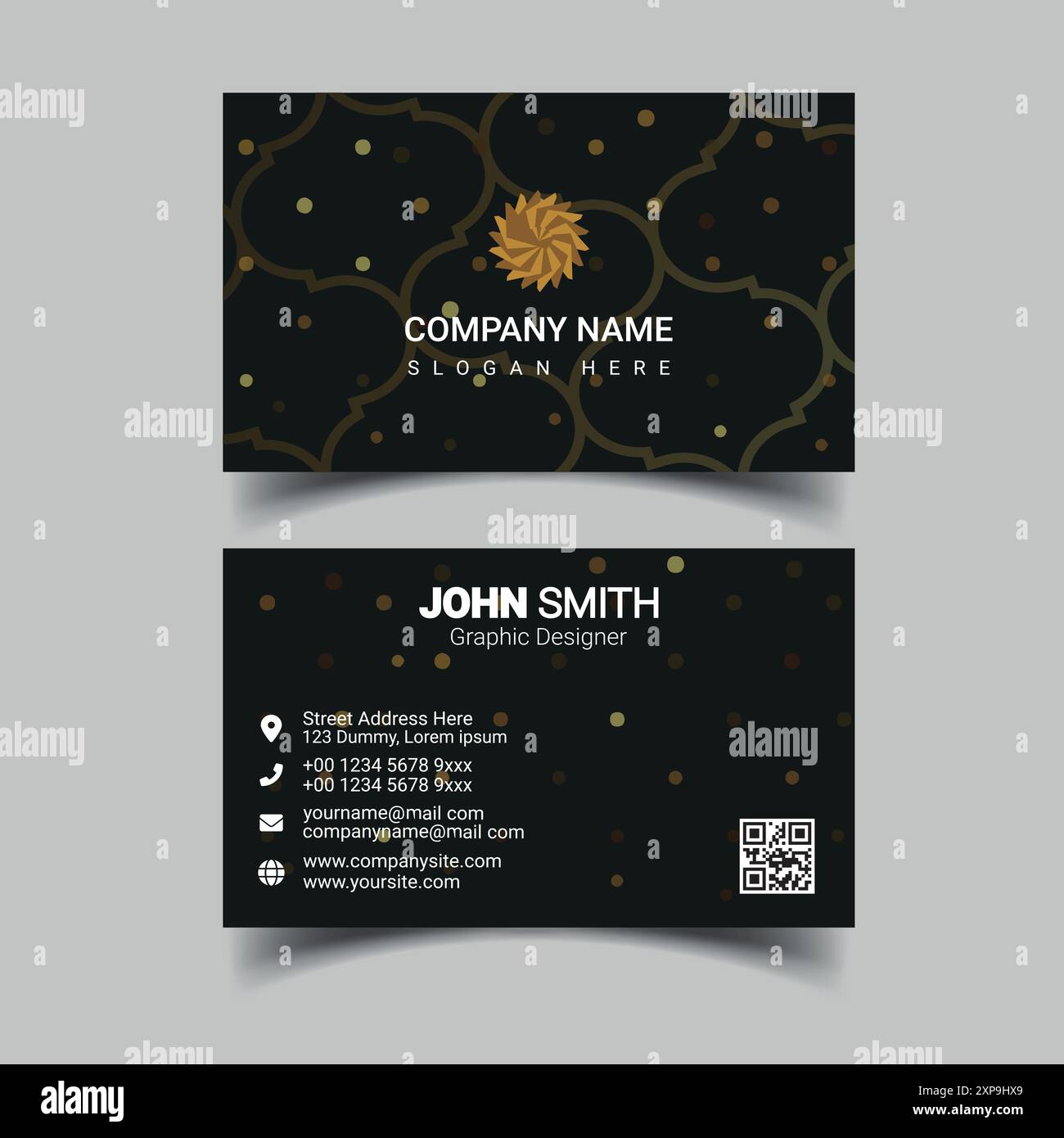 Professional business card design with minimal color. Compatible for ...