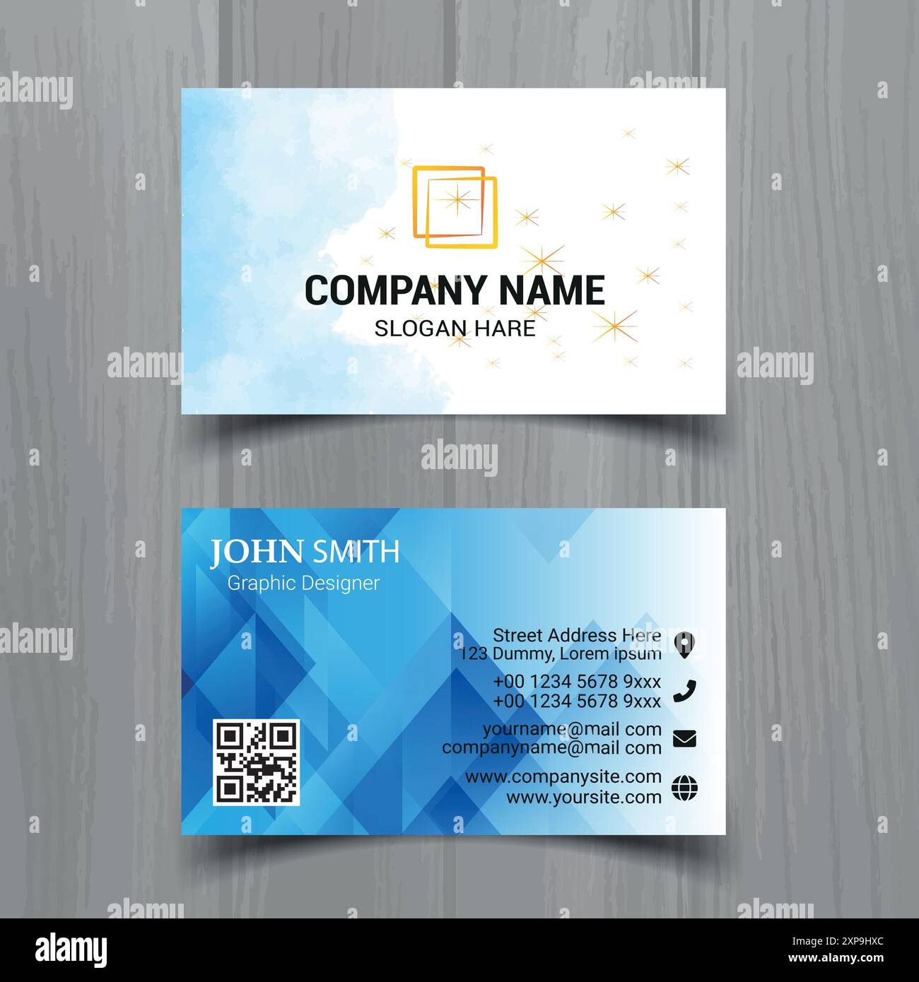 Professional business card design with minimal color. Compatible for ...