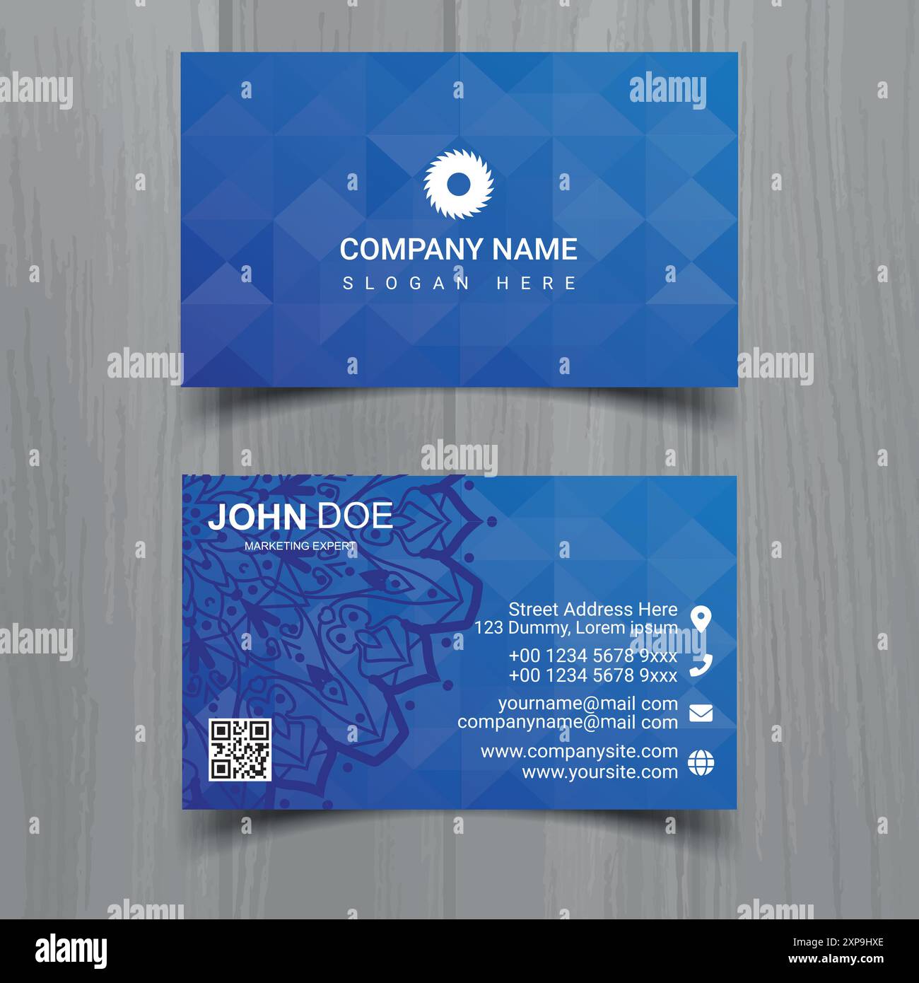 Professional business card design with minimal color. Compatible for ...