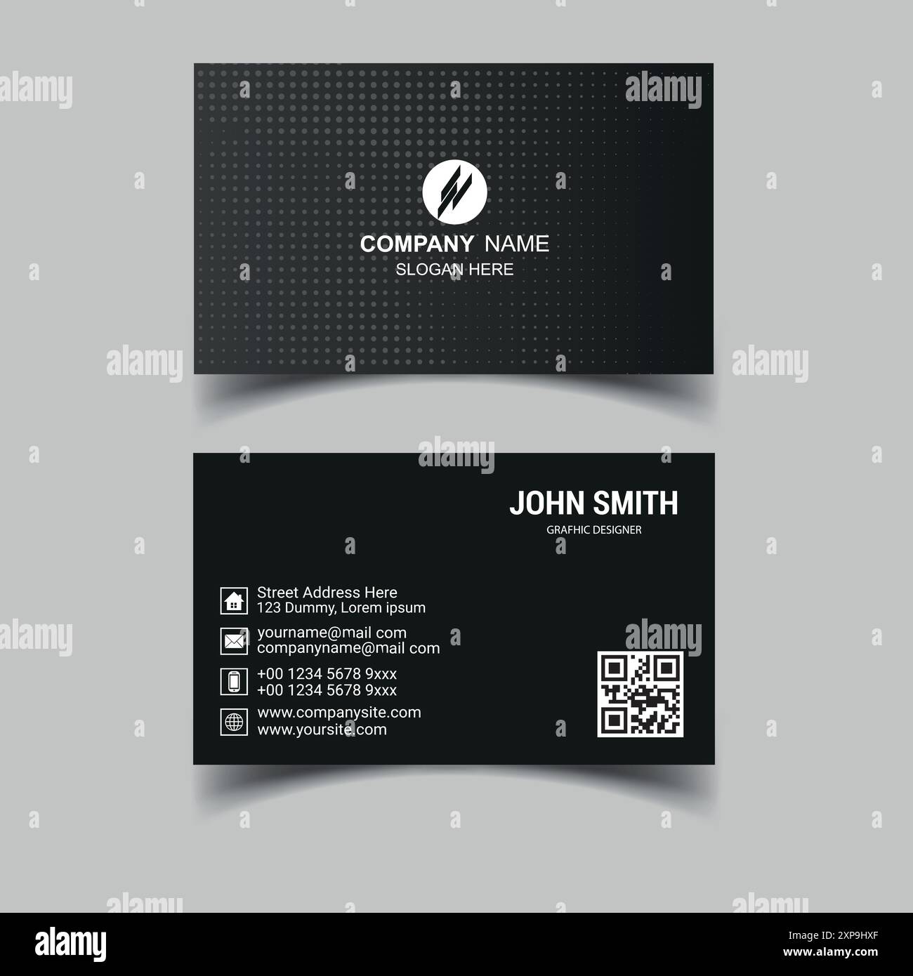 Professional business card design with minimal color. Compatible for ...