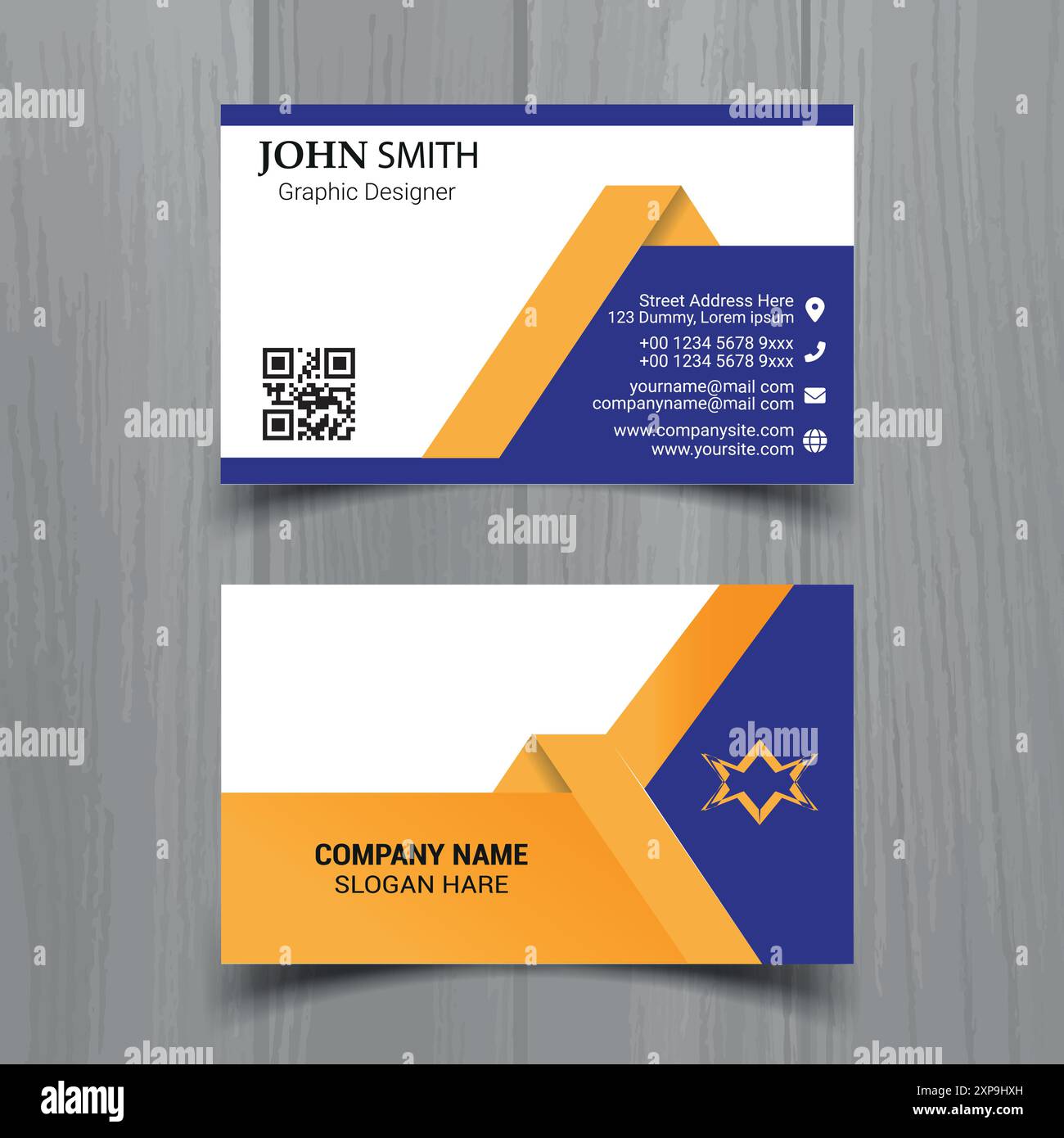 Professional business card design with minimal color. Compatible for ...