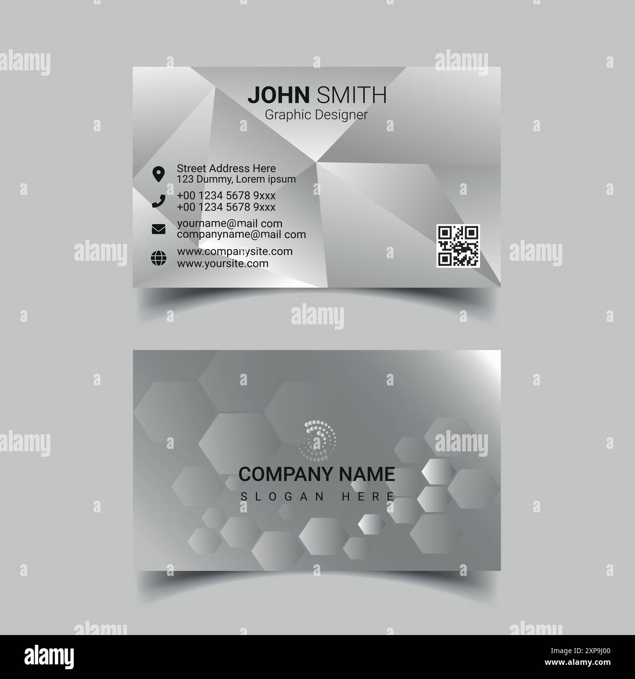 Professional business card design with minimal color. Compatible for ...