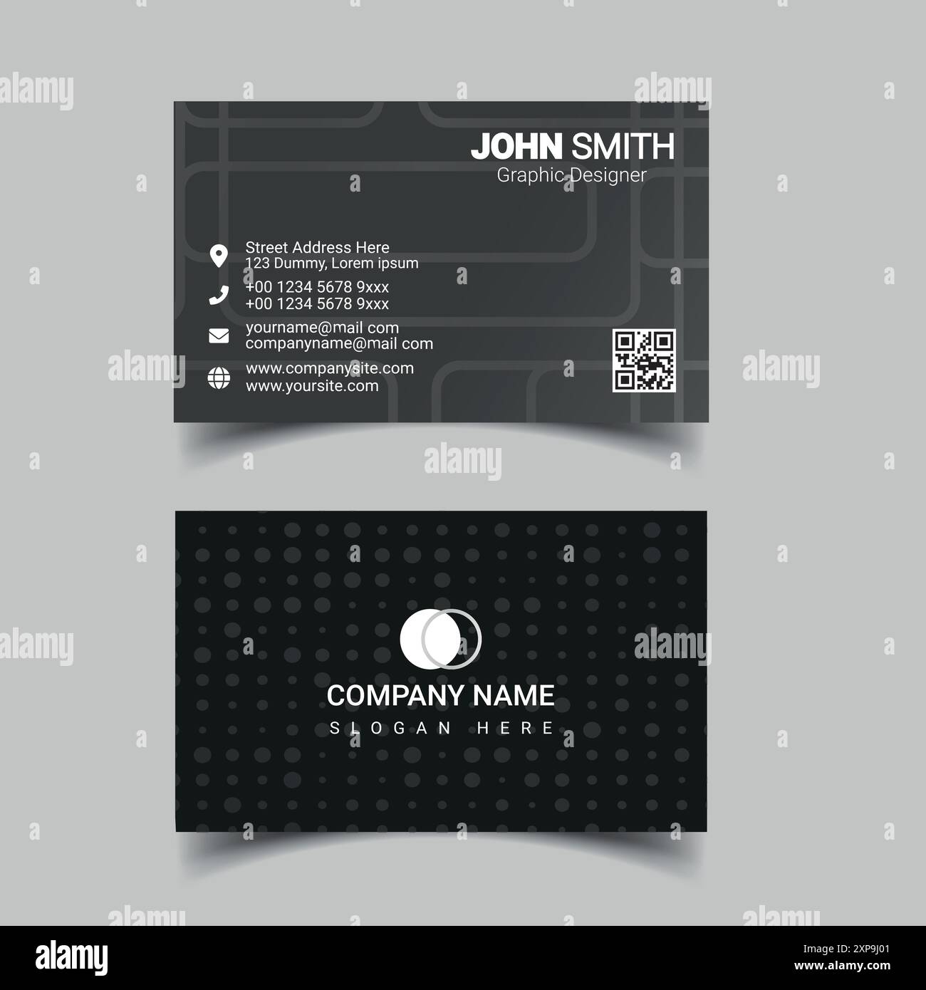Professional business card design with minimal color. Compatible for ...