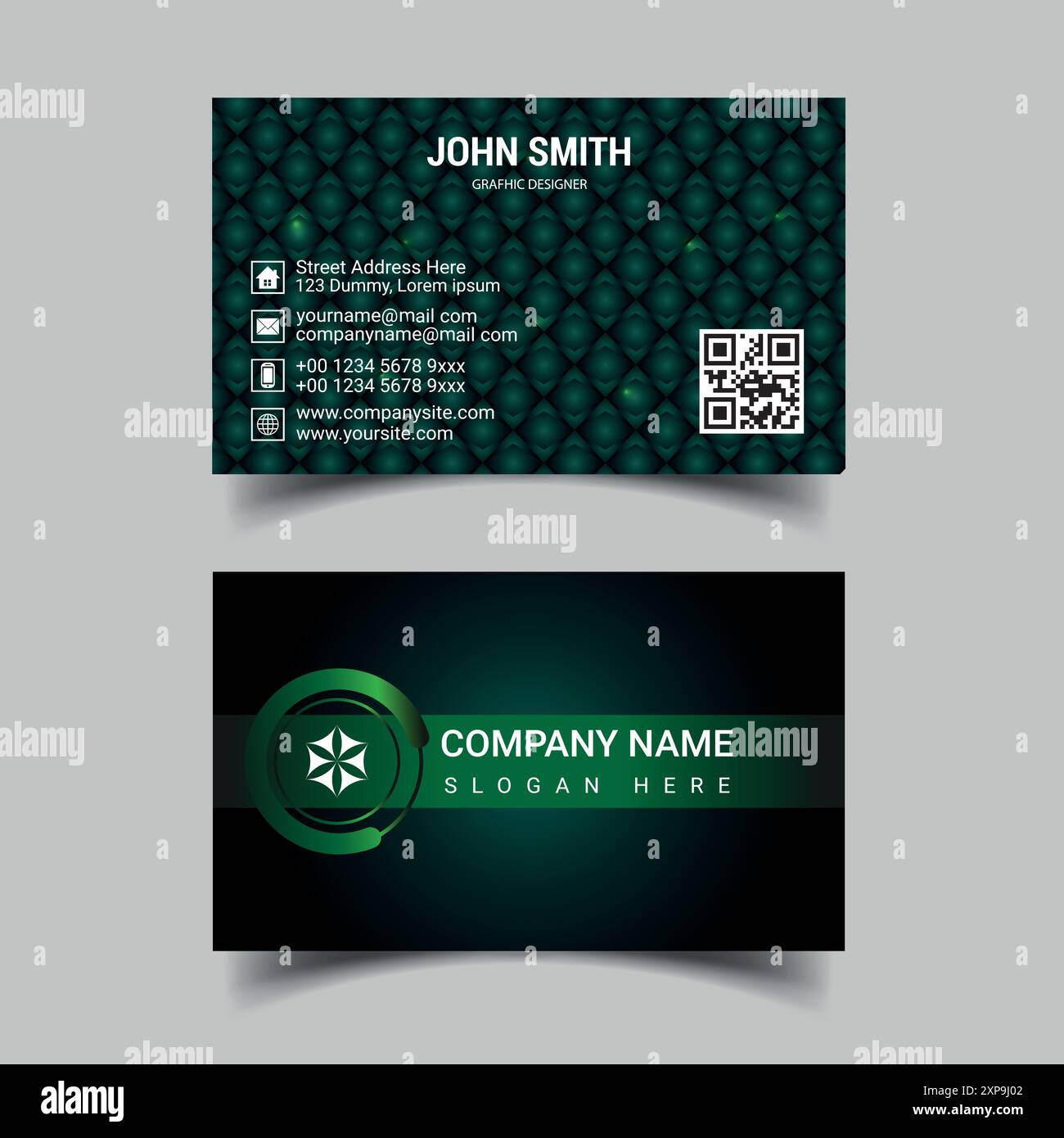 Professional business card design with minimal color. Compatible for ...