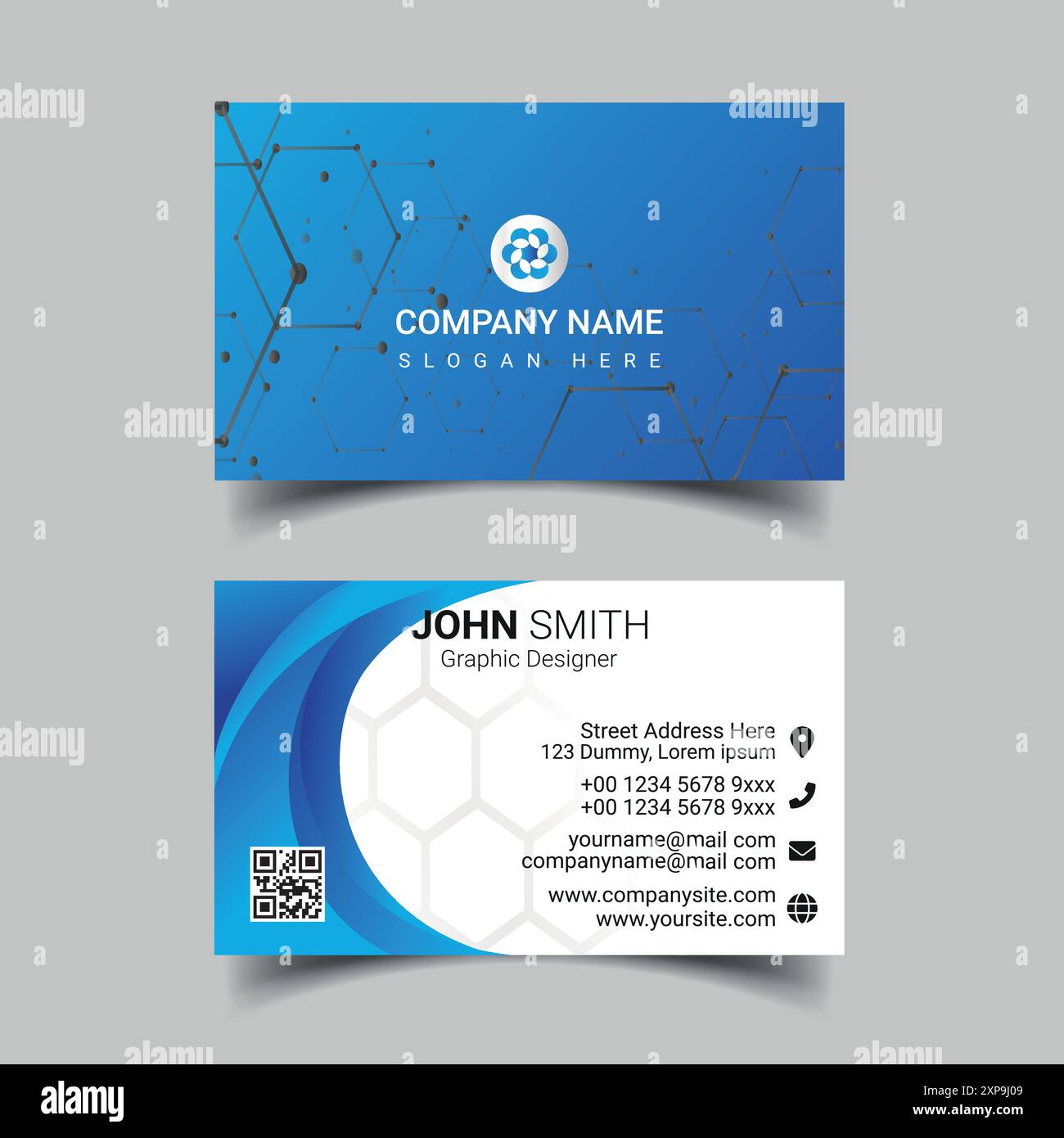Professional business card design with minimal color. Compatible for ...