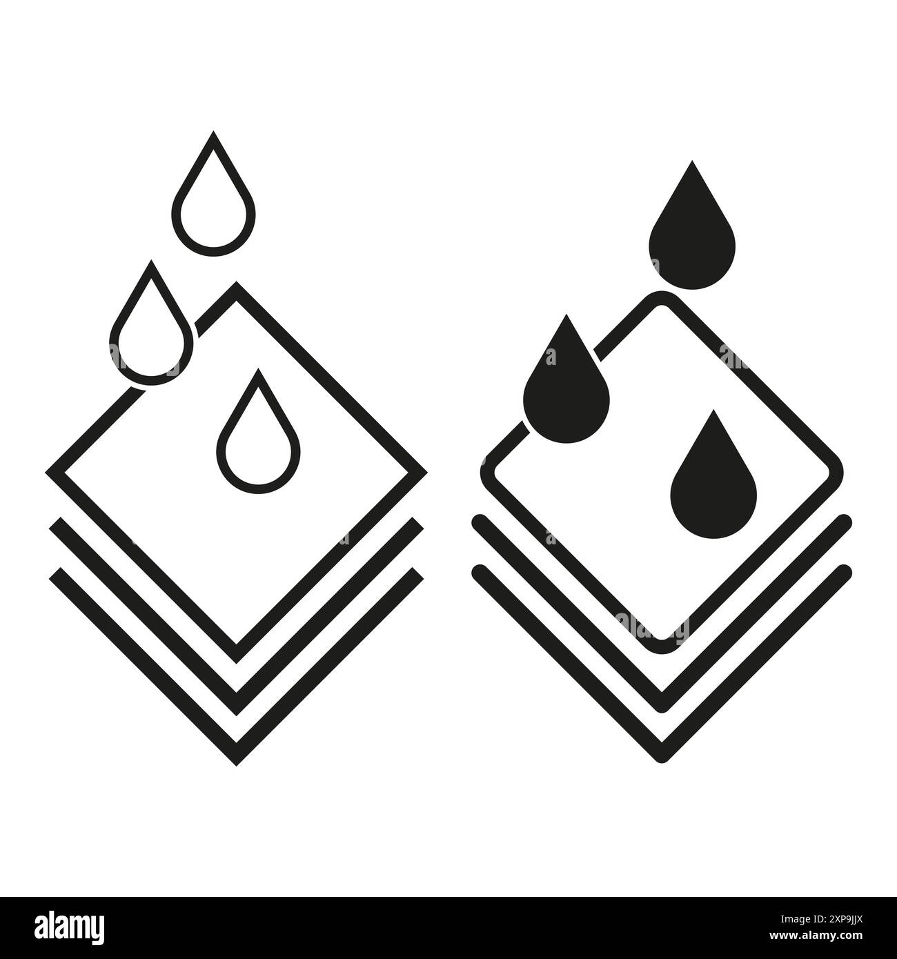 Water absorption icon. Droplet symbols. Vector graphic. Moisture ...