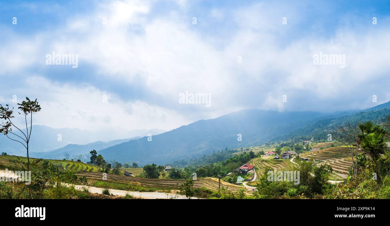 Ha Giang landscape in Northern Vietnam. Popular Ha Giang Loop tour ...