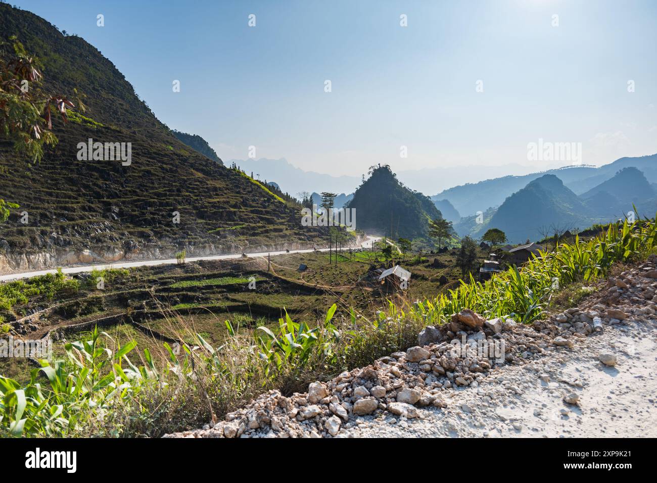 Ha Giang landscape in Northern Vietnam. Popular Ha Giang Loop tour ...
