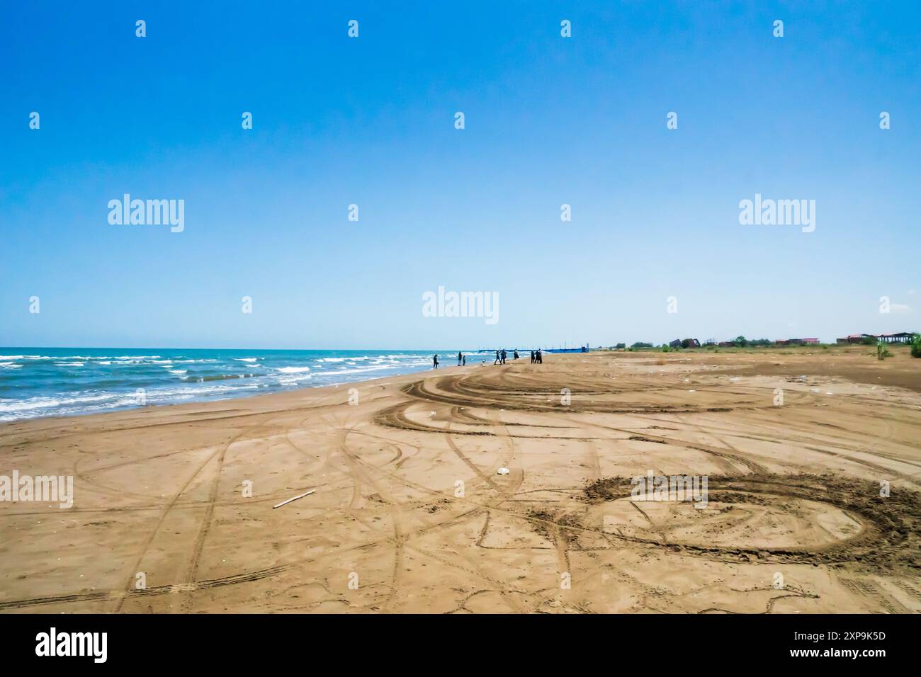 Caspian sea beach landscape Iran. Caspian seaside in Qaem Shahr, Iran ...