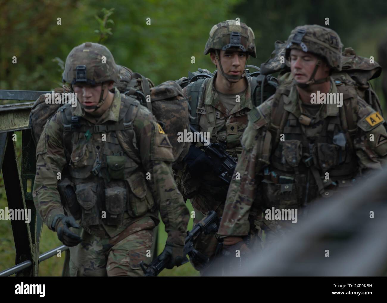 U.S. Soldiers, assigned to the 7th Army Training Command, complete a 12 ...