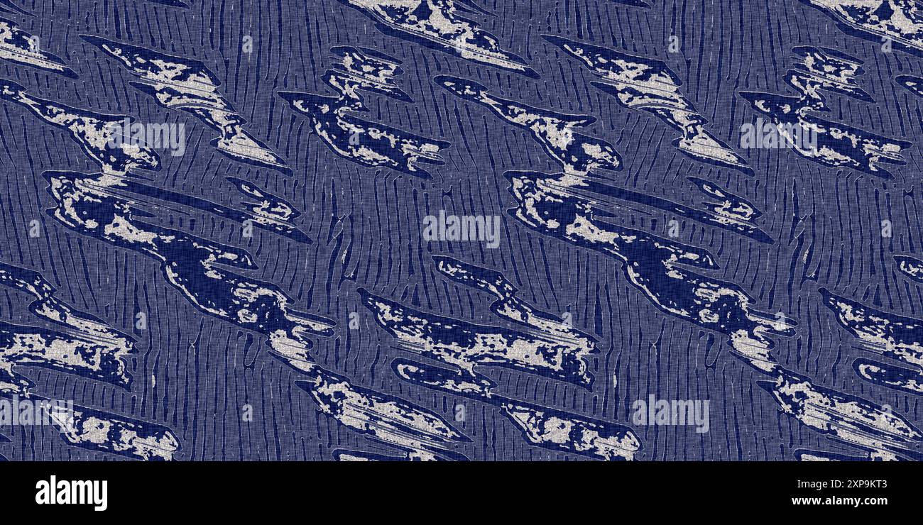 Denim blue dye effect seamless woven linen background, Distressed ink ...