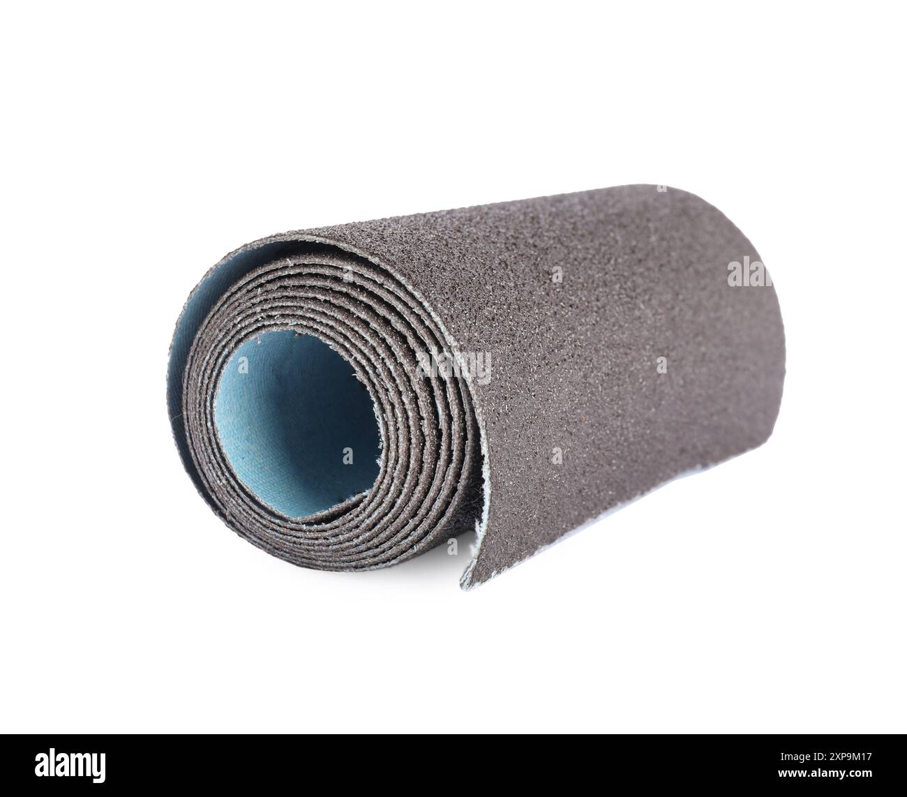 Rolled sheet of sandpaper isolated on white Stock Photo - Alamy