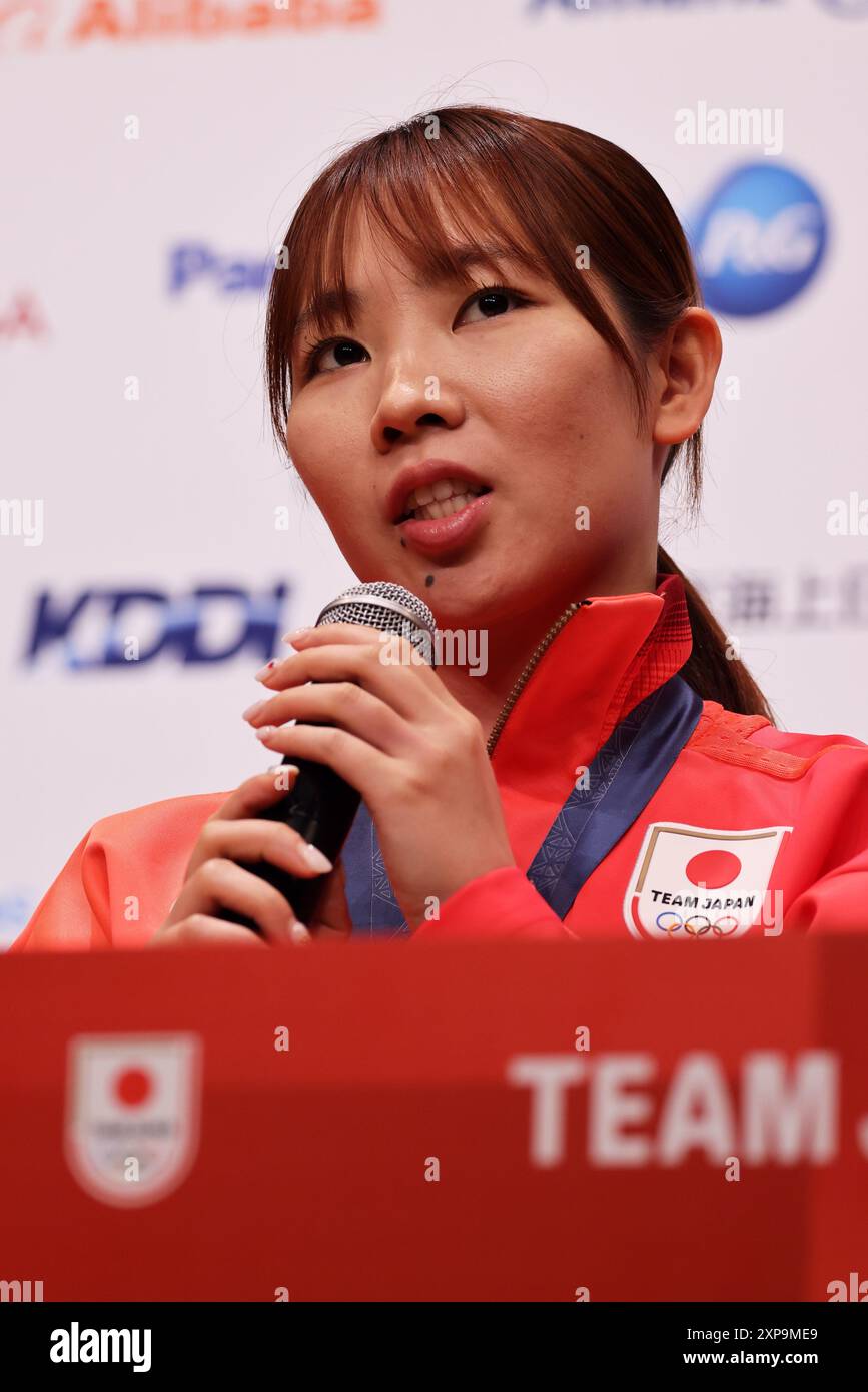 Paris, France. 2nd Aug, 2024. Yuka Ueno (JPN), AUGUST 2, 2024 -Fencing : Bronze medalist Japan ...