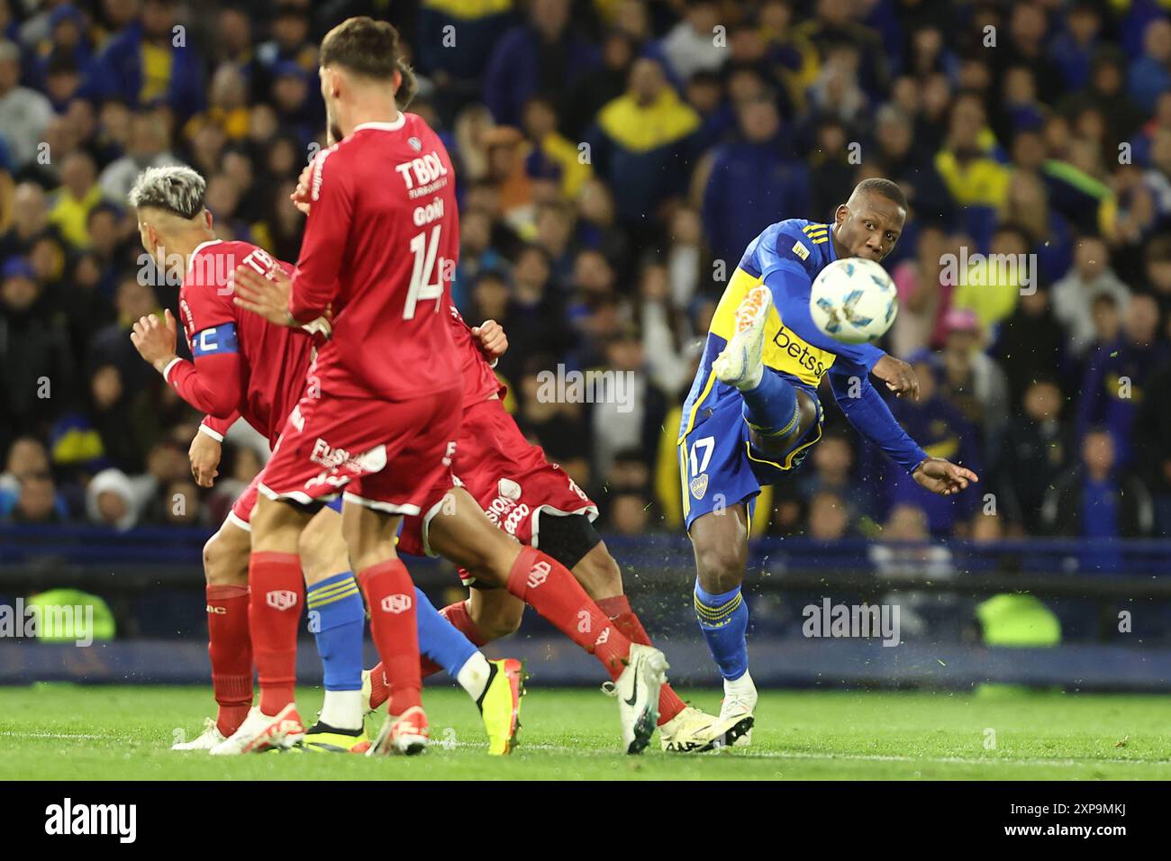 Boca Juniors Peruvian defender Luis Advincula R shots during the ...