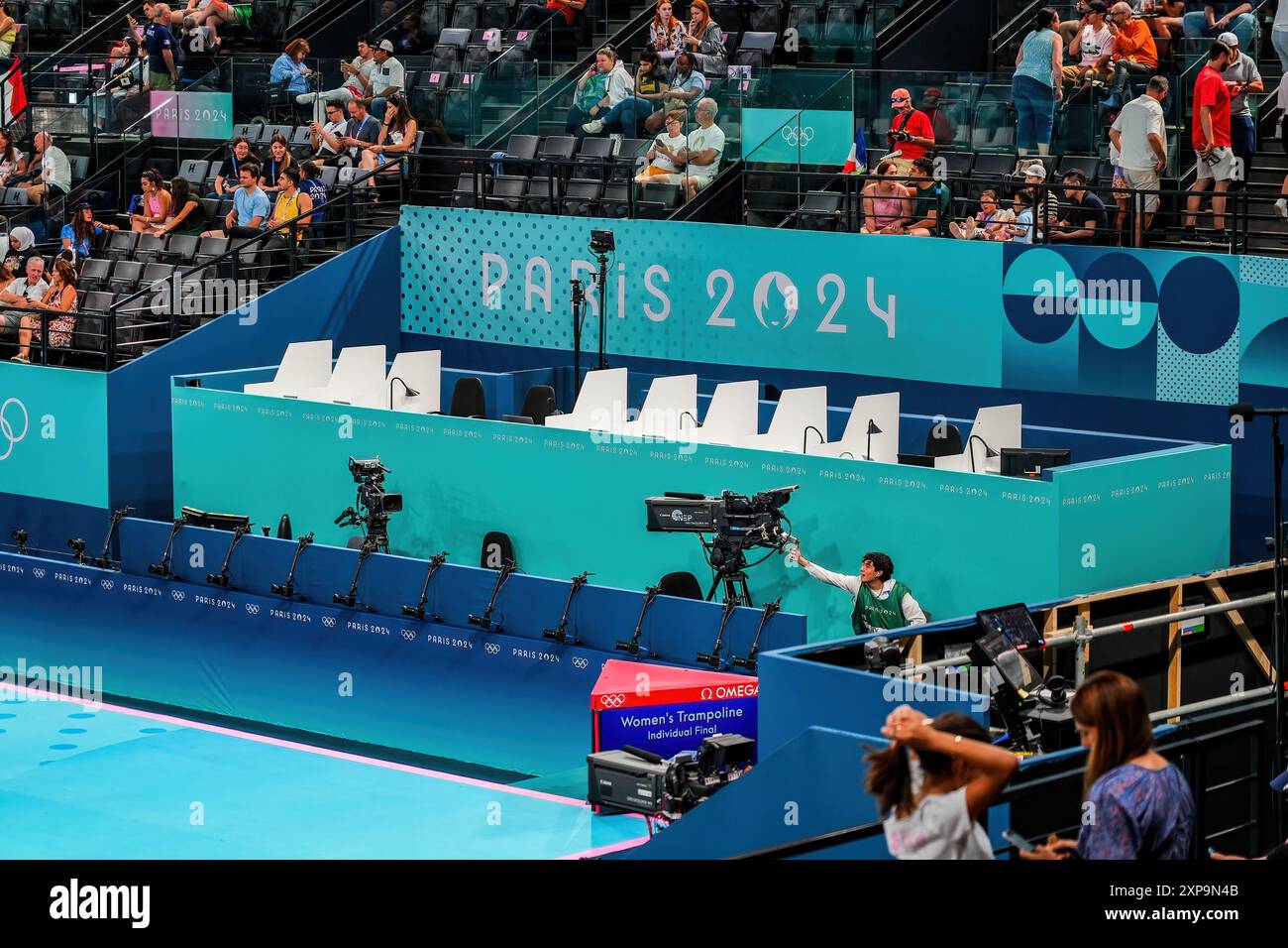 Paris, France - Aug 2, 2024 : Private booths in the Bercy Arena during ...