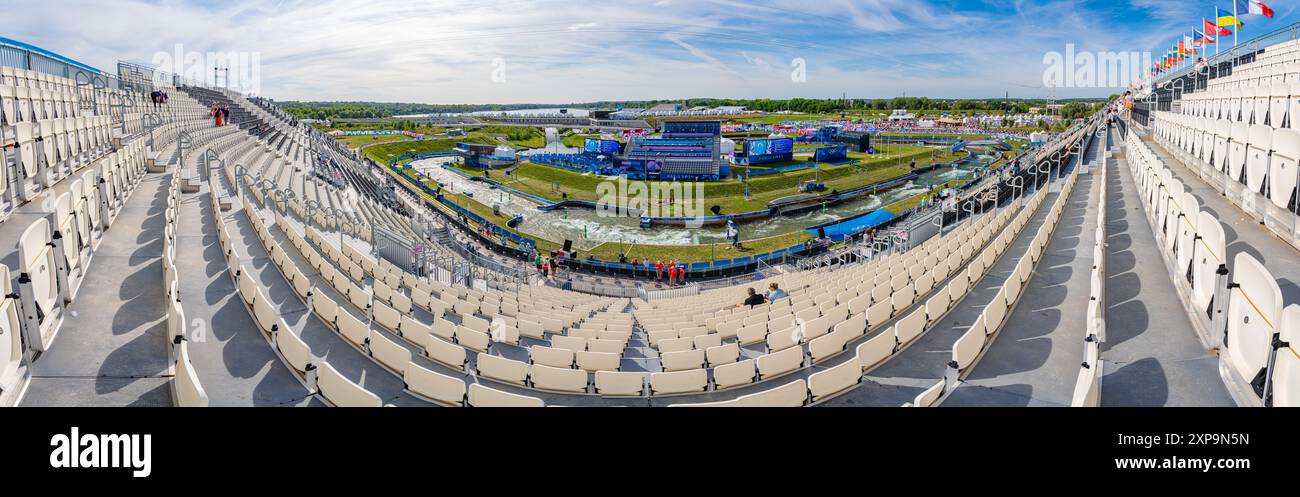 Vaires sur Marne, France - Aug 4, 2024 : Panoramic view of the Nautical ...