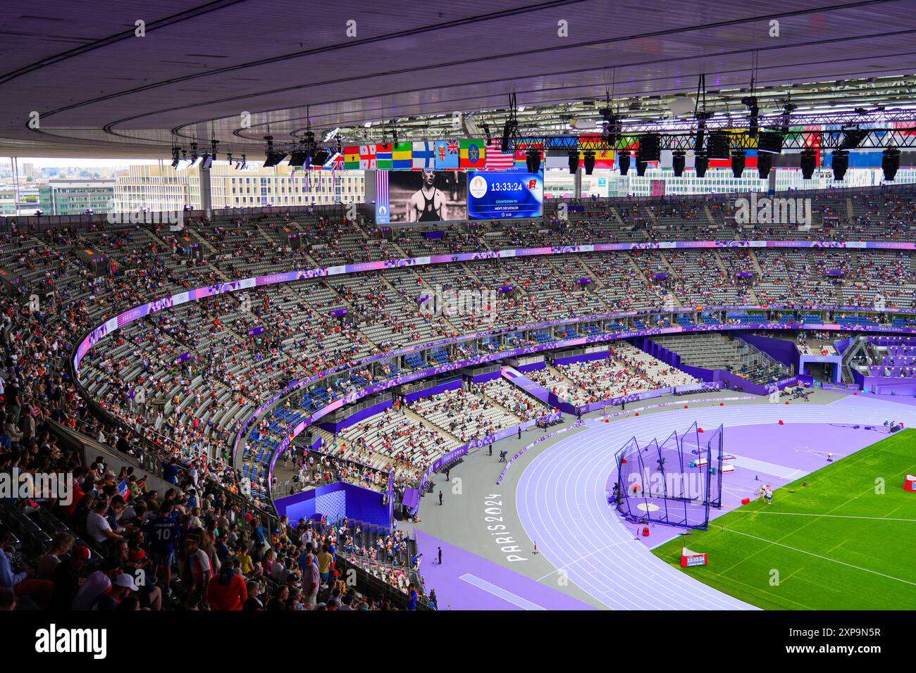 Saint Denis, France - Aug 3, 2024 - Supporters in the Stade de France ...
