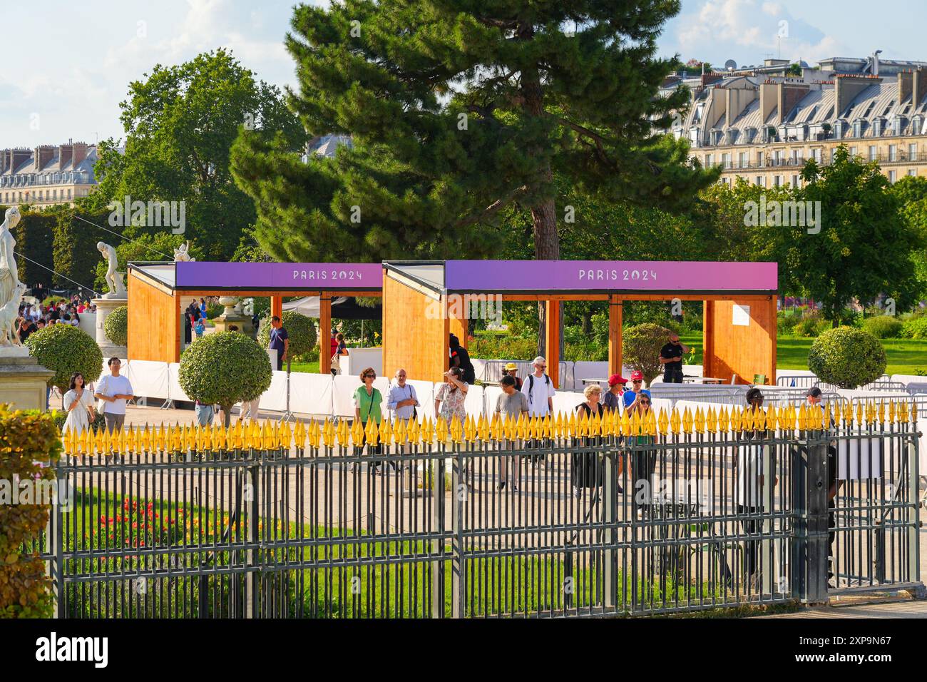 Paris, France - Aug 2, 2024 : Entrance to the Olympic Flame Balloon in ...
