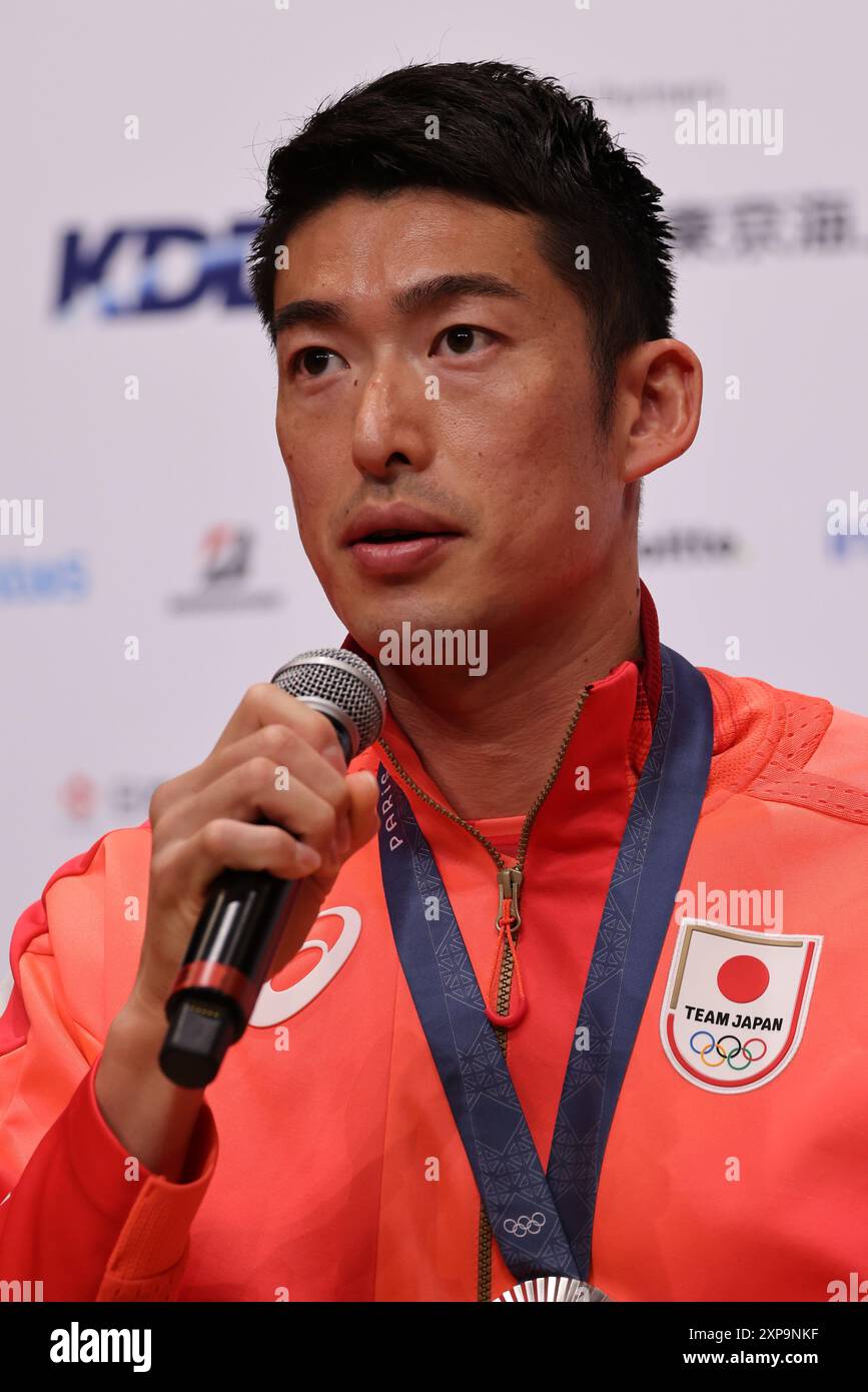 Paris, France. 3rd Aug, 2024. Kazuyasu Minobe (JPN) Fencing : Silver ...