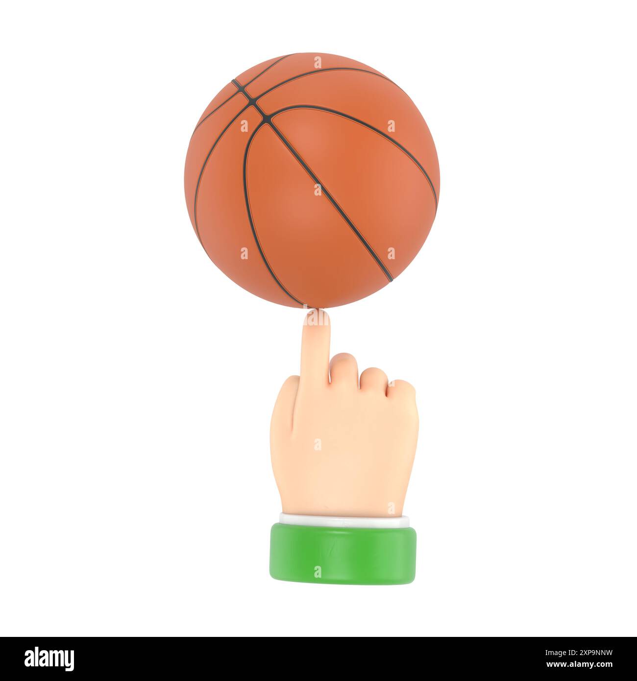 Cartoon Gesture Icon Mockup.3d businessman's hand is spinning a ...