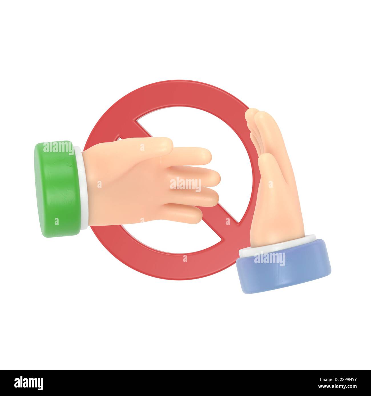 Do not contact. No handshake icon. Red prohibition sign. Precautions ...