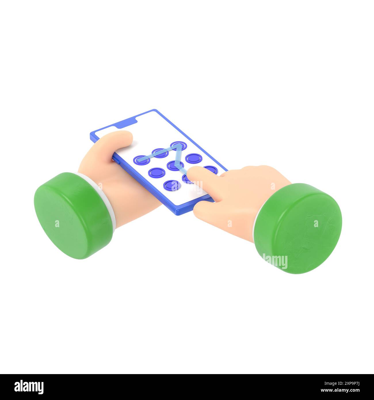 Unlock screen. Smartphone screen. Graphic pattern as a symbol of ...