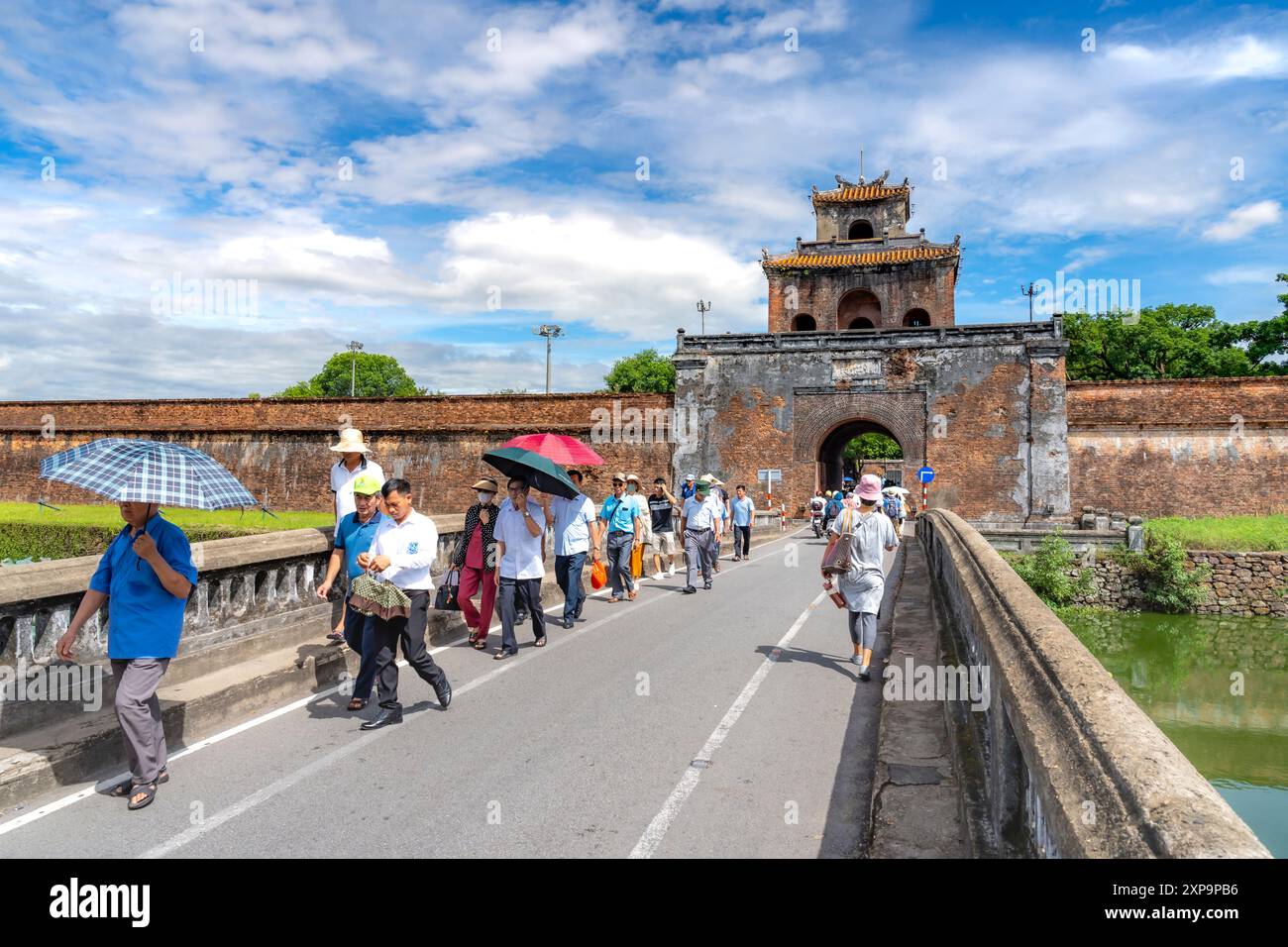 Hue Imperial Citadel, Hue City, Vietnam - July 19, 2024: Tourists visit ...